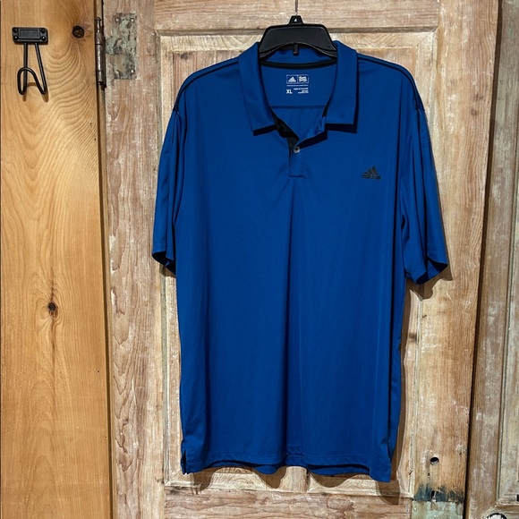 adidas | Shirts | Adidas Mens Deep Blue Polo Shirt | Poshmark